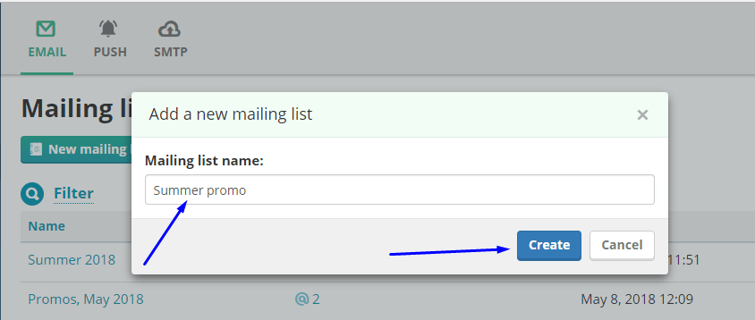 How to create a mailing list with names of the recipients | SendPulse